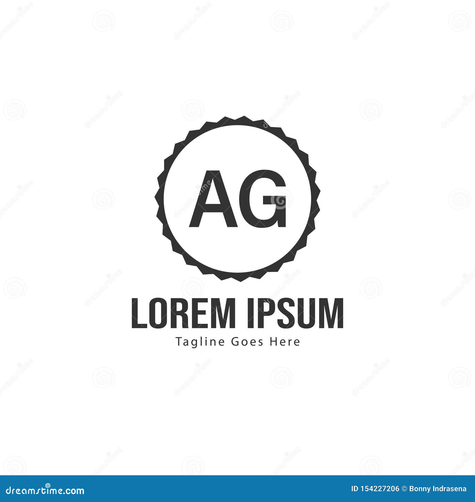 AG Letter Logo Design. Creative Modern AG Letters Icon Illustration ...