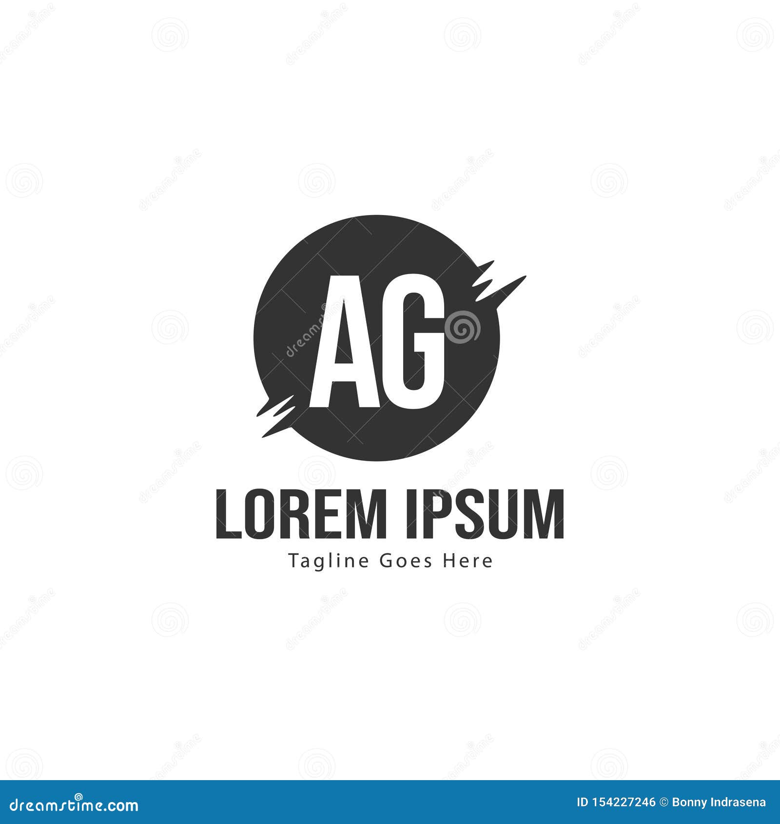 AG Letter Logo Design. Creative Modern AG Letters Icon Illustration ...