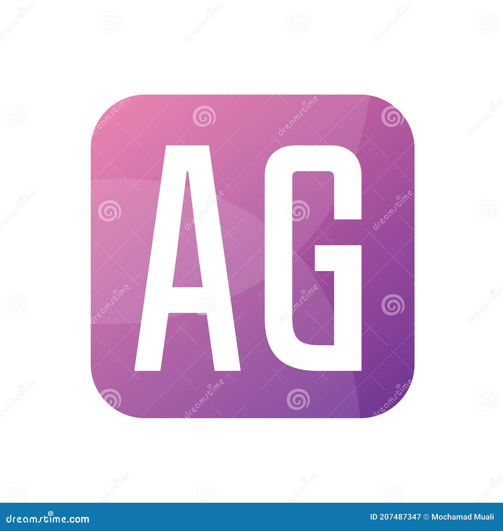 AG Letter Logo Design with Simple Style Stock Vector - Illustration of ...