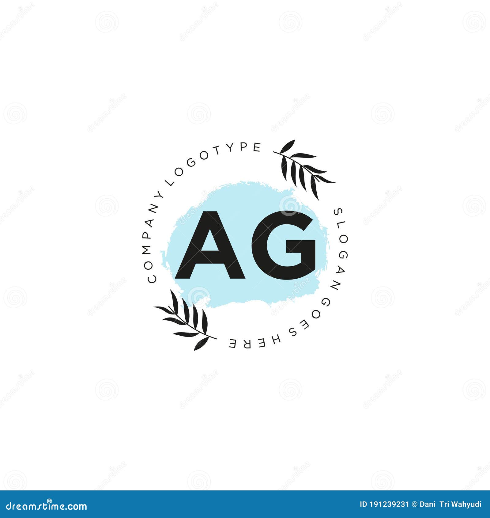 AG Letter Logo Icon Design Template Elements Stock Vector ...