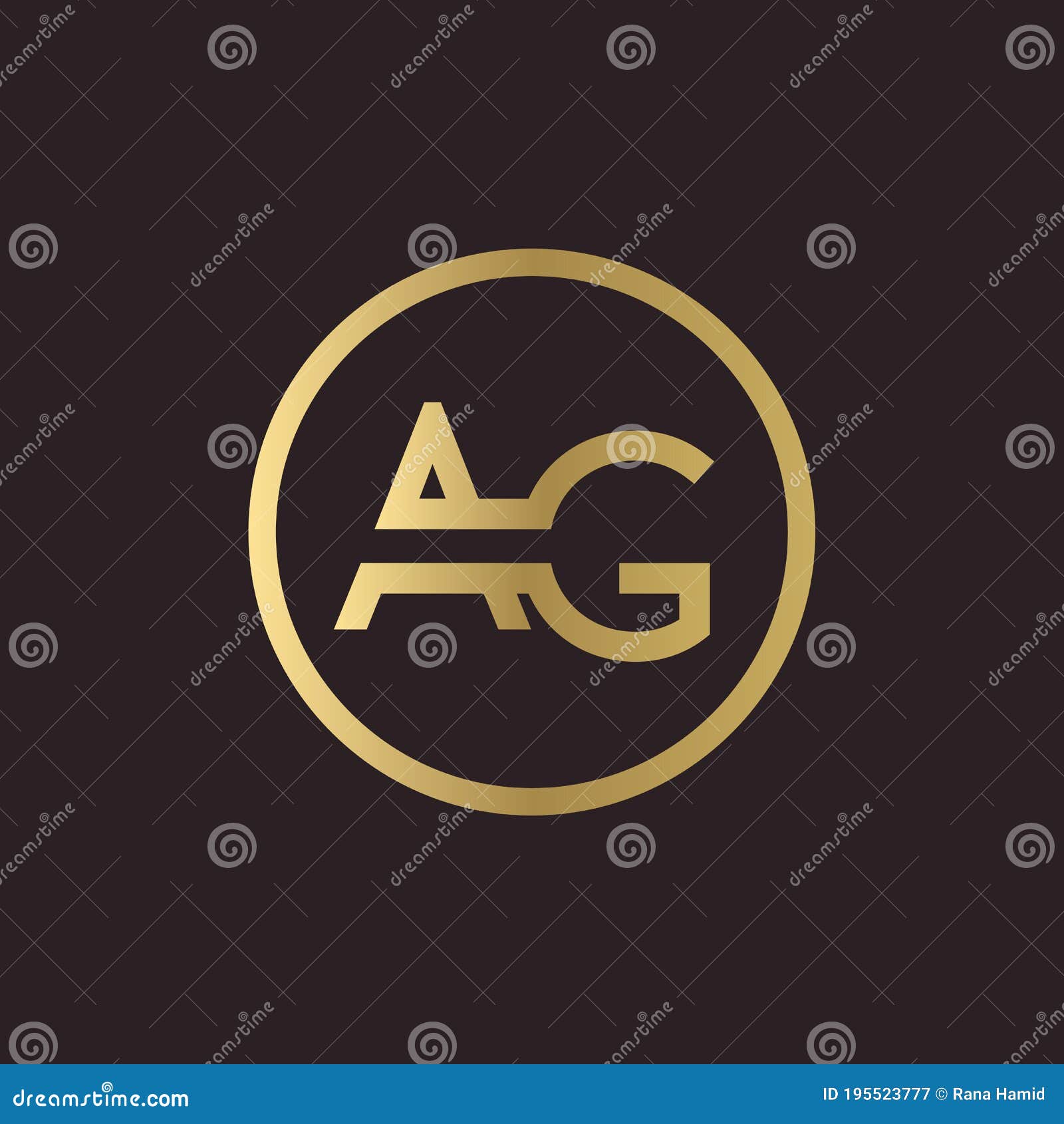 AG Logo Design Business Typography Vector Template. Creative Linked ...
