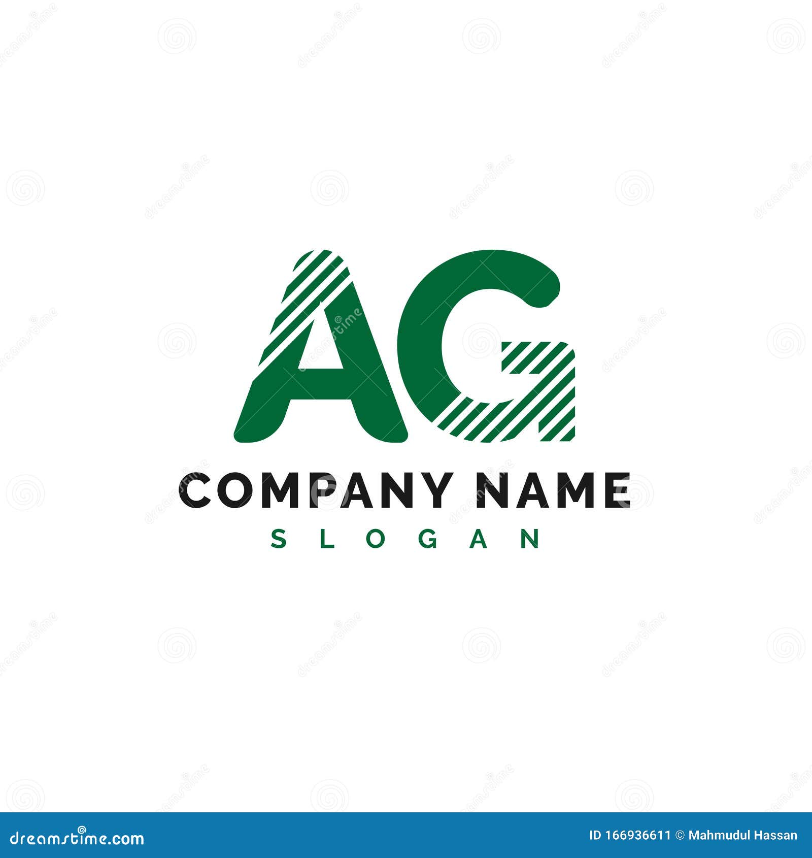 AG Logo Design. AG Letter Logo Icon Vector Illustration - Vector Stock ...