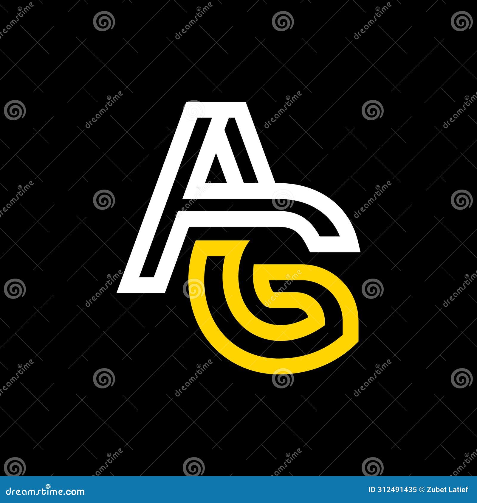 AG Logo Design Vector Alphabet, Useful for Brand, Company, Alphabet ...