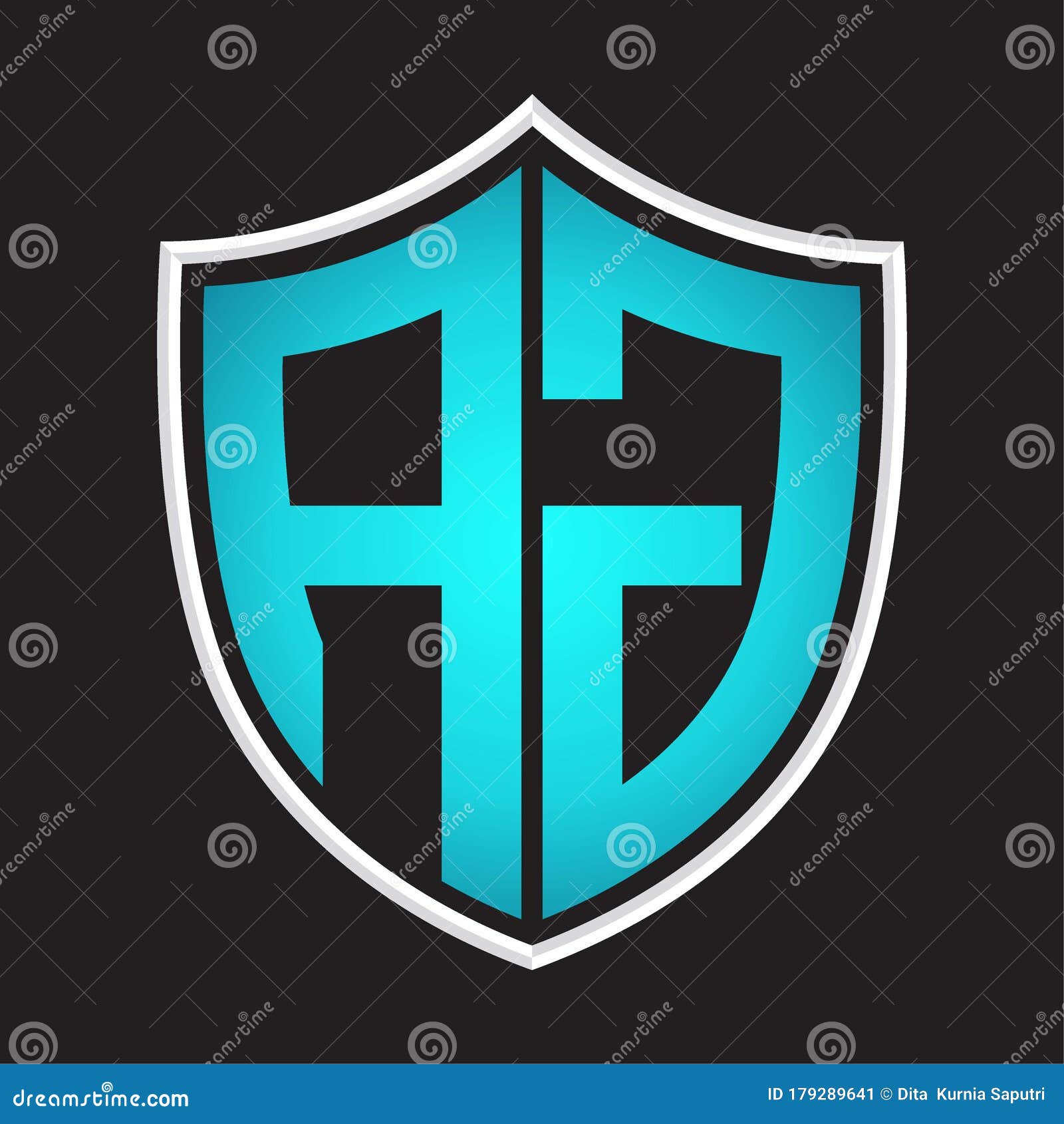 AG Logo Monogram with Shield Shape Isolated Blue Colors on Outline ...