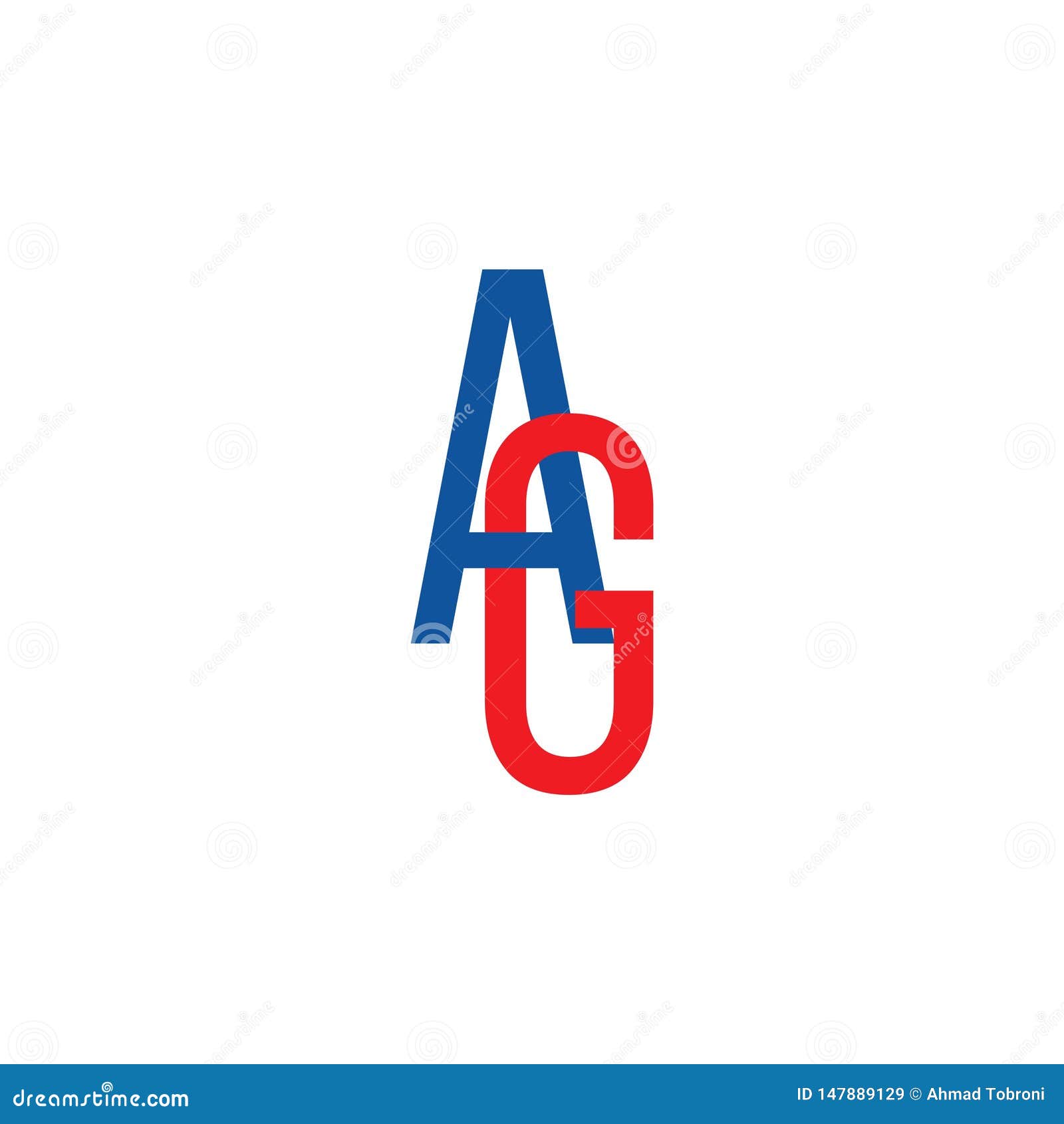 AG Logo Vector Template Design Illustration Stock Vector - Illustration ...