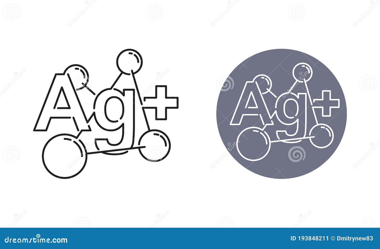 Ag Plus Emblem - Useful Silver Ions Action Stock Vector - Illustration ...