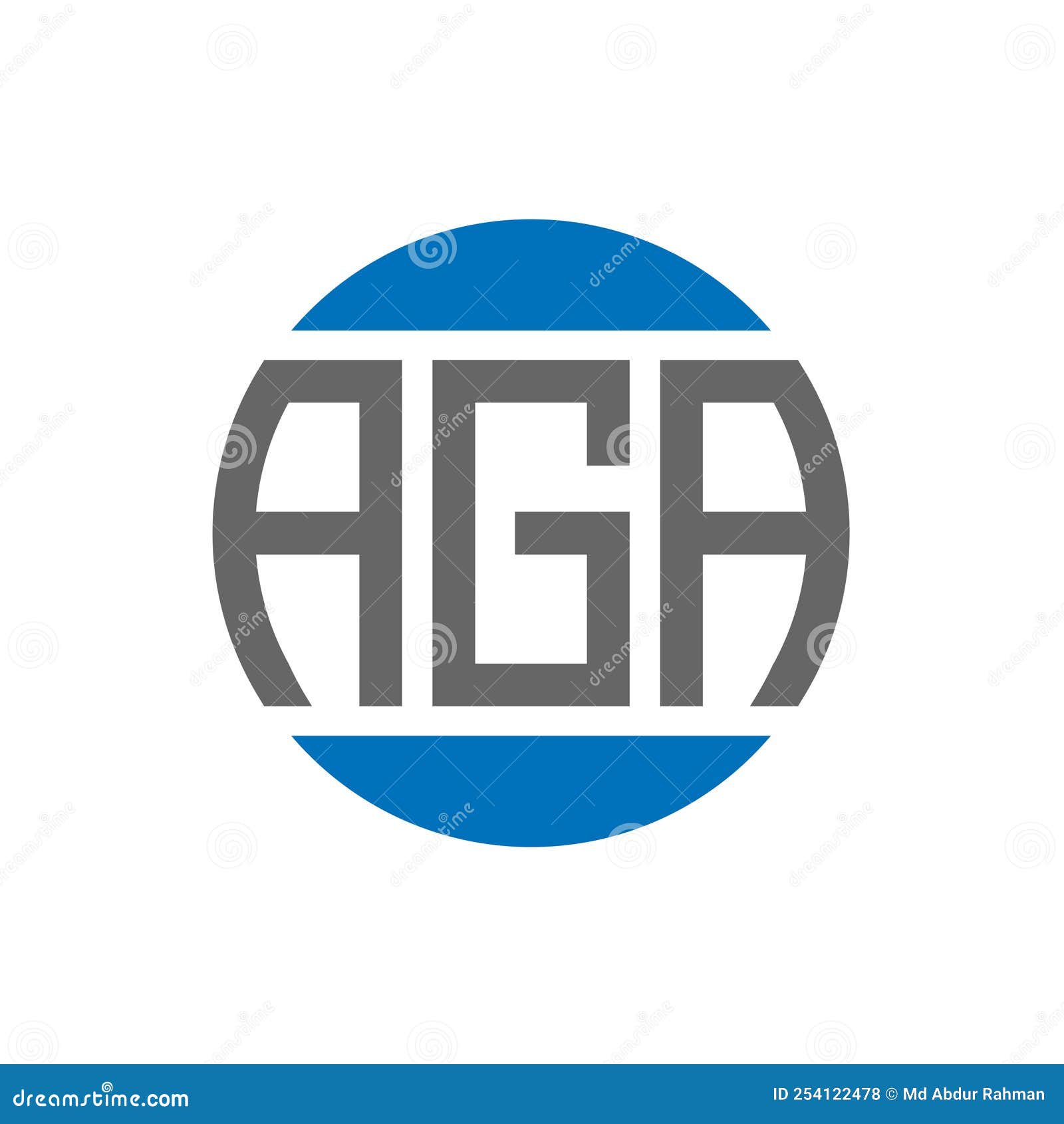 AGA Letter Logo Design on White Background. AGA Creative Initials ...