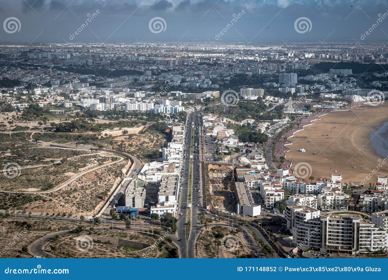 Agadir in Morocco. View from Above Stock Photo - Image of morrocco ...