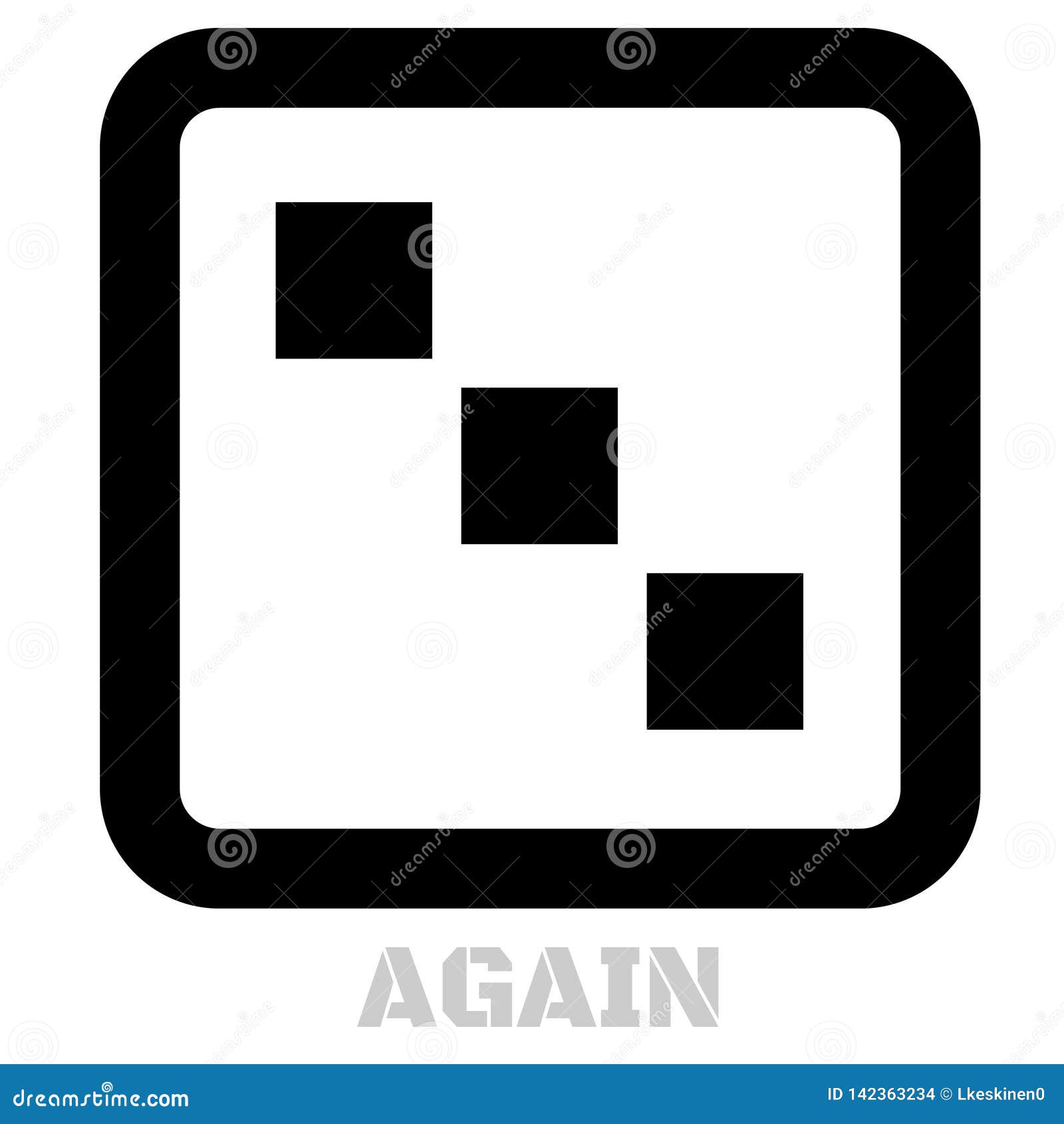 Again Concept Icon on White Stock Vector - Illustration of visual, word ...