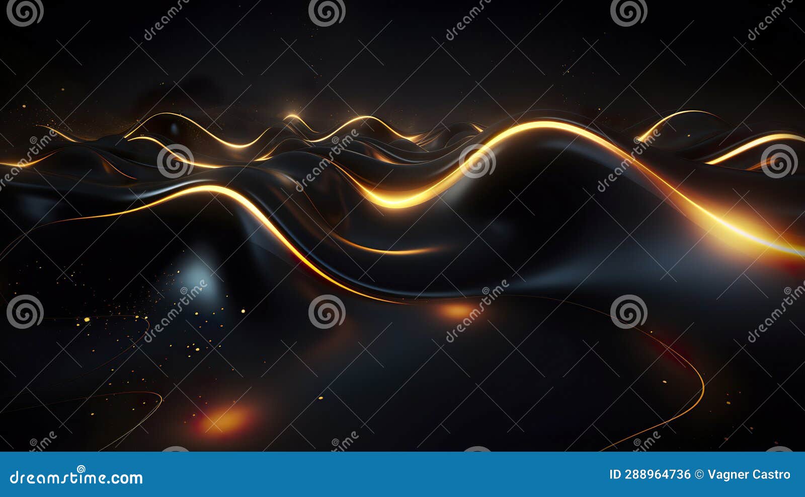 Against a Backdrop of Deep Obsidian, a Mesmerizing Pattern of Metallic ...