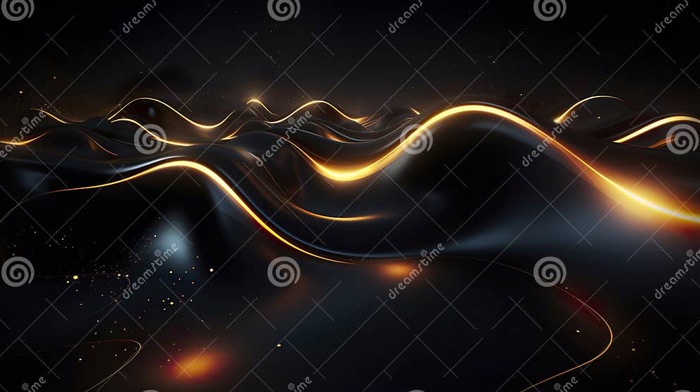 Against a Backdrop of Deep Obsidian, a Mesmerizing Pattern of Metallic ...