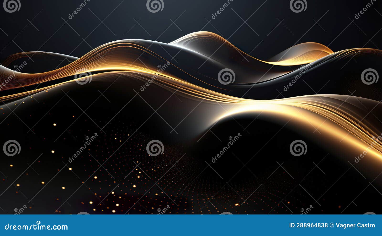 Against a Backdrop of Deep Obsidian, a Mesmerizing Pattern of Metallic ...