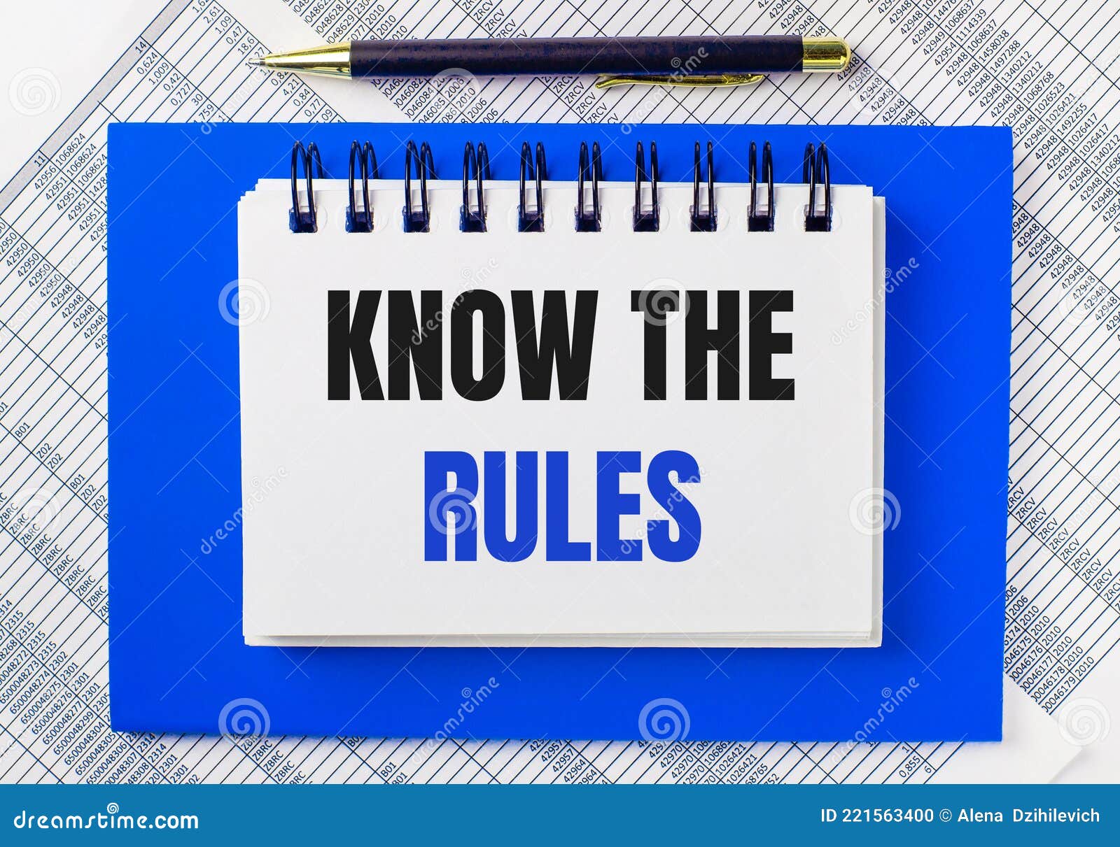 Know The Rules Word On Wooden Blocks Isolated On Dark Grey Background ...