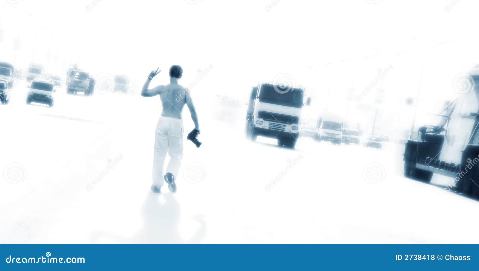 Against car traffic stock photo. Image of highway, courageous - 2738418