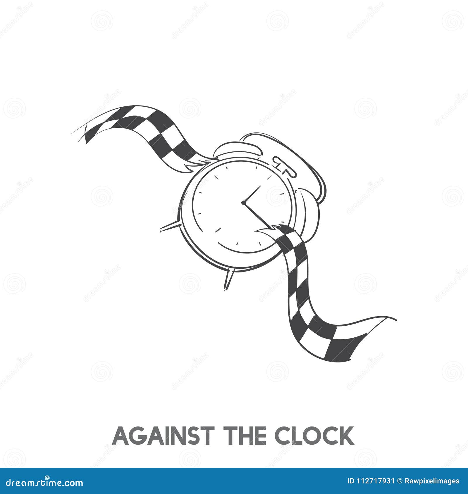 Against the Clock Idiom Vector Stock Illustration - Illustration of ...