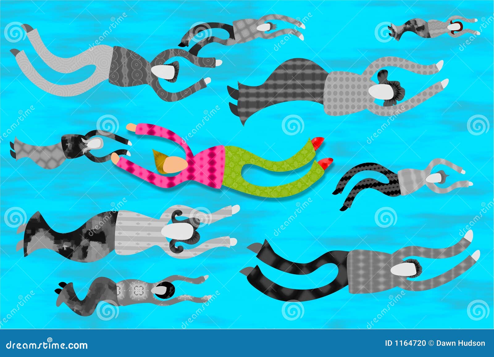 Against The Flow Stock Photo | CartoonDealer.com #1164720