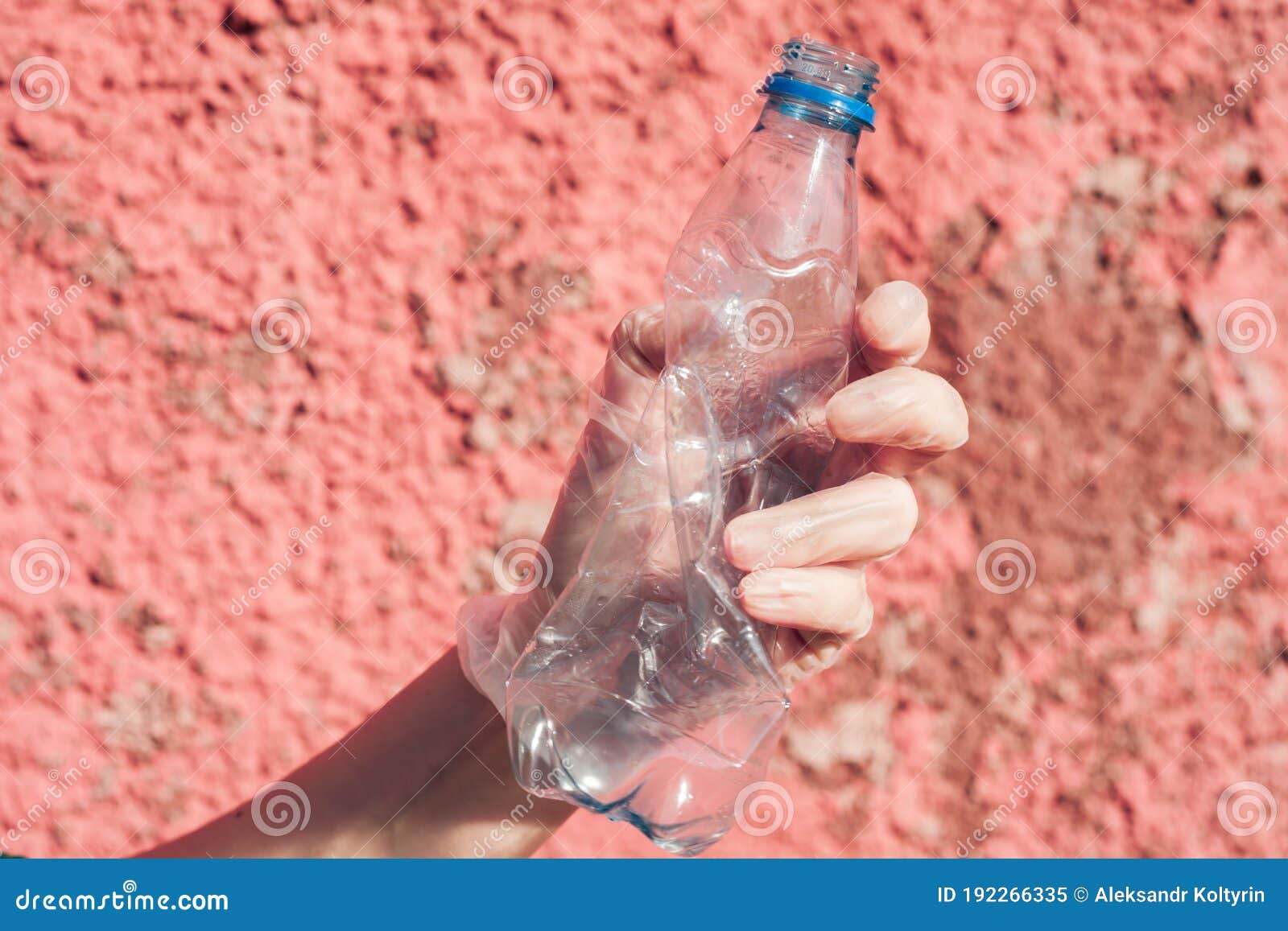 We are Against Plastic Garbage. a Hand in Protective Gloves Clutches an ...