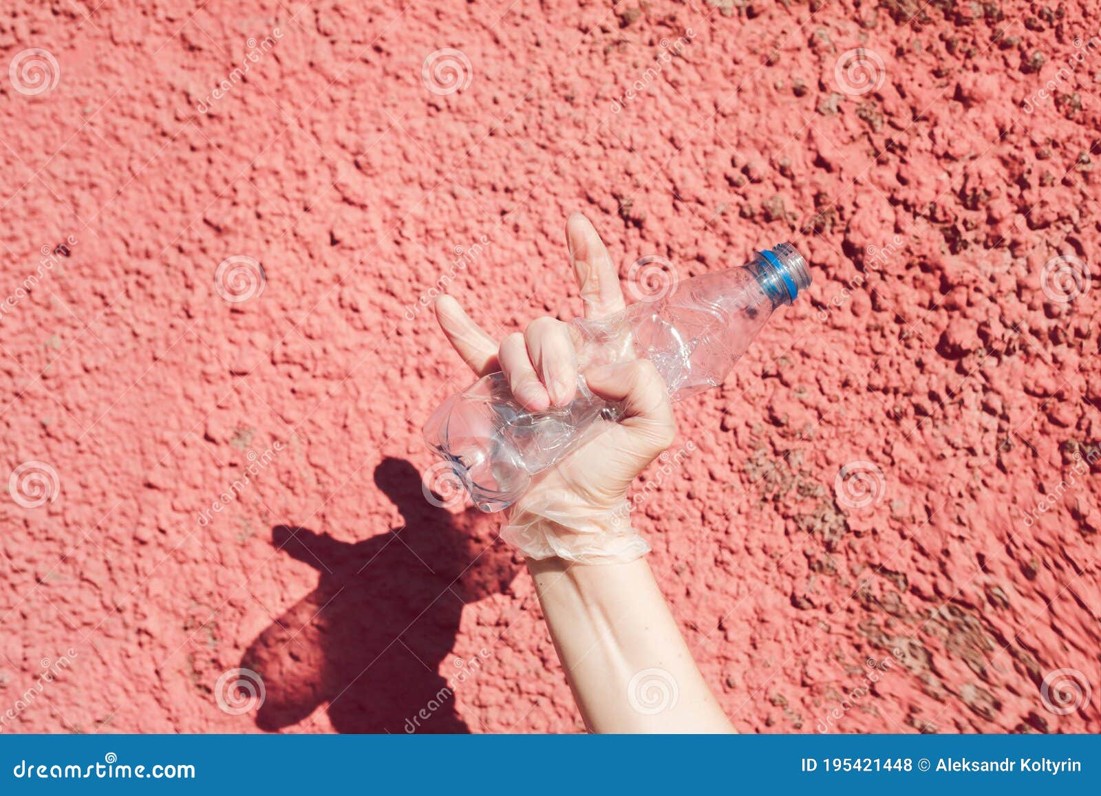 We Are Against Plastic Garbage. Hand Clutches An Disposable Plastic Box ...