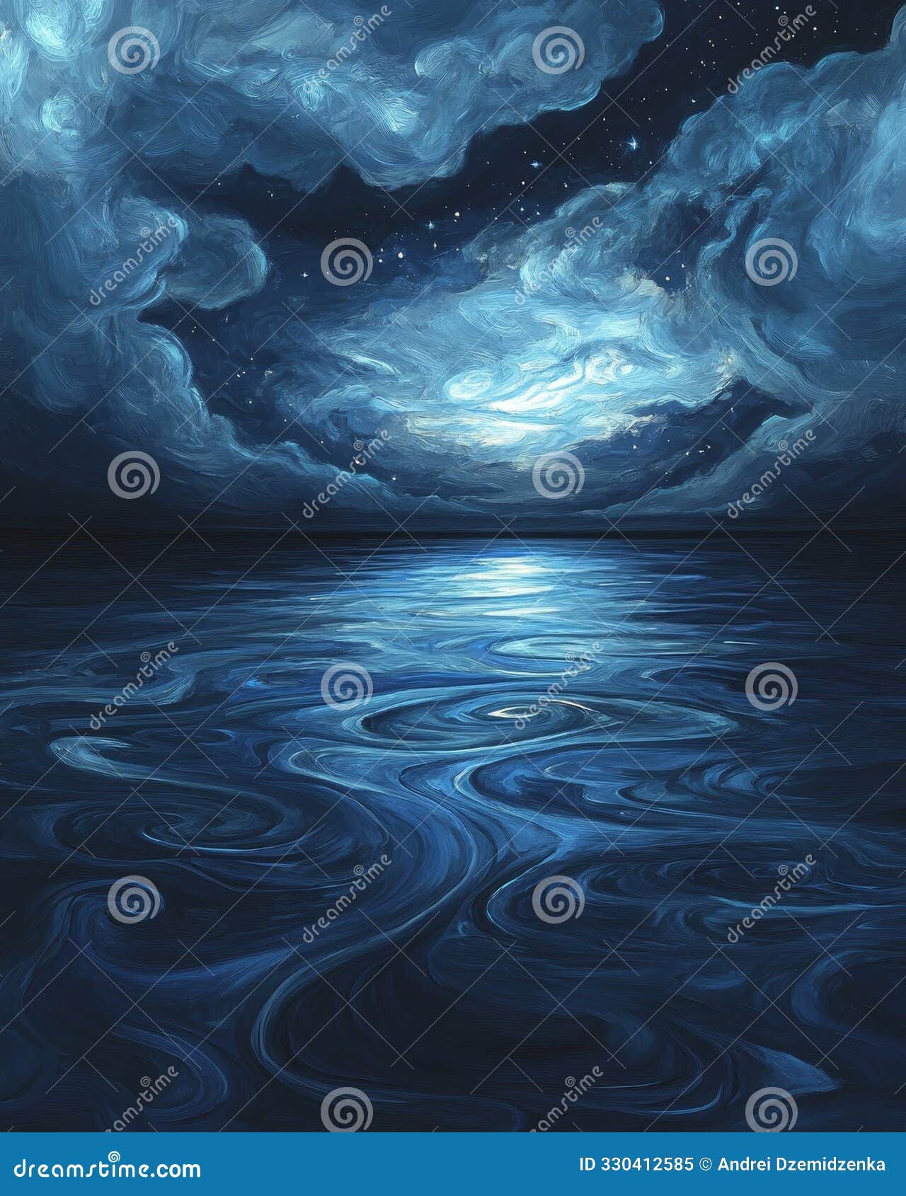 Against a Starry Backdrop, an Otherworldly Blue Vortex Creates an ...