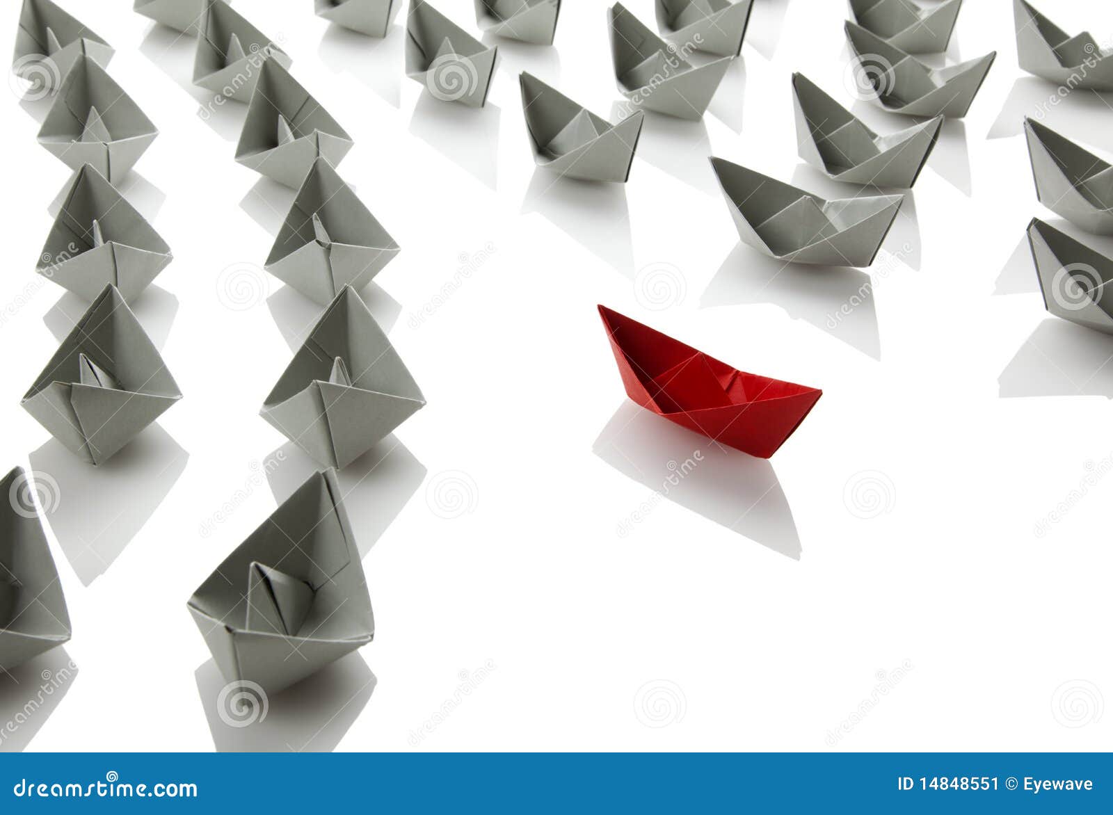 Against the stream stock illustration. Illustration of origami - 14848551