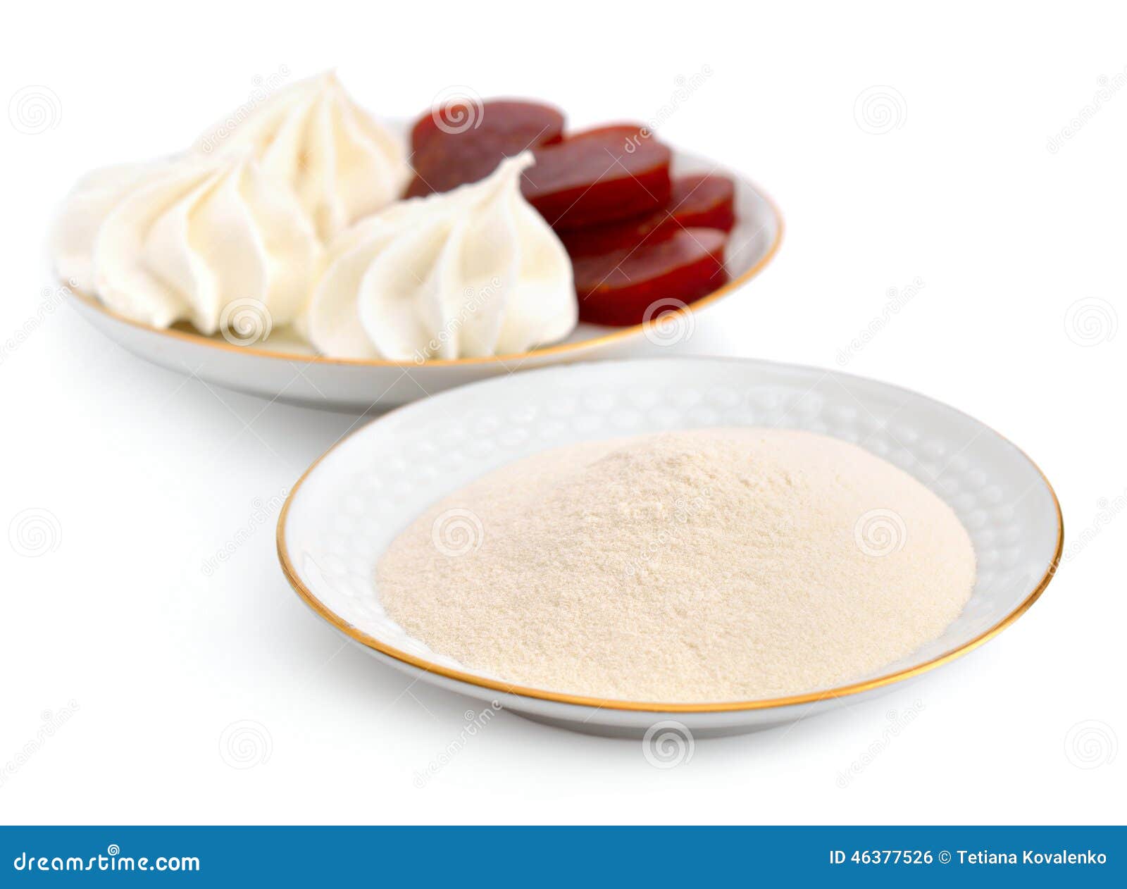 Agar-agar Powder On A White Plate Stock Photo - Image of pectin, food ...
