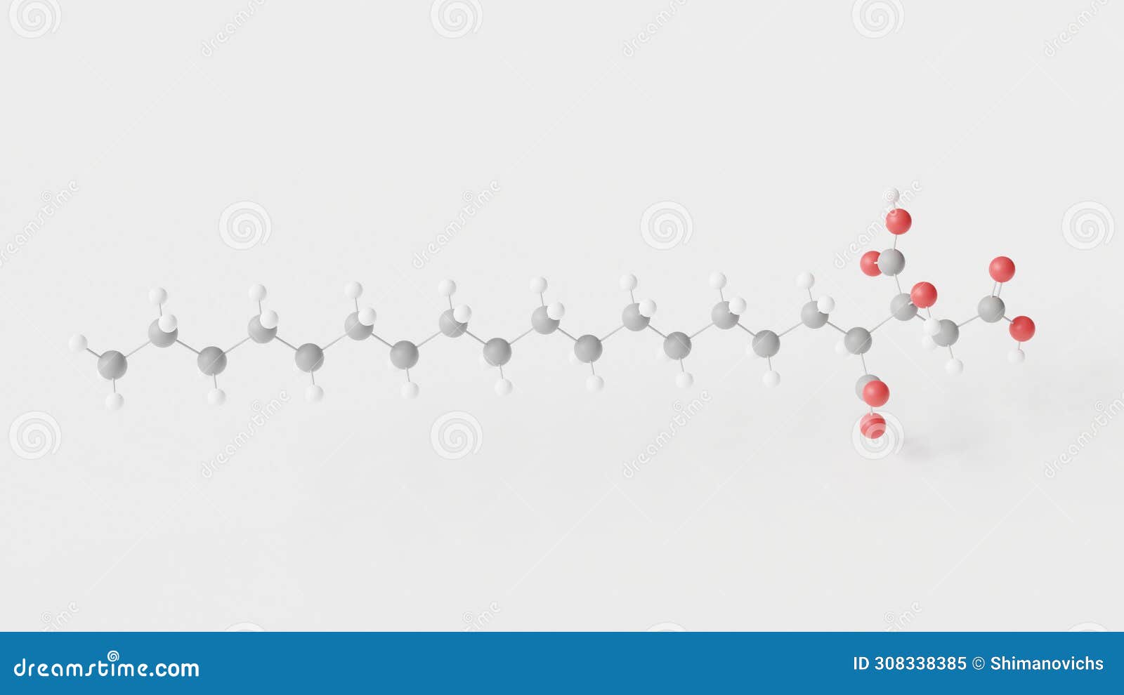 Agaric Acid Molecule 3d, Molecular Structure, Ball and Stick Model ...
