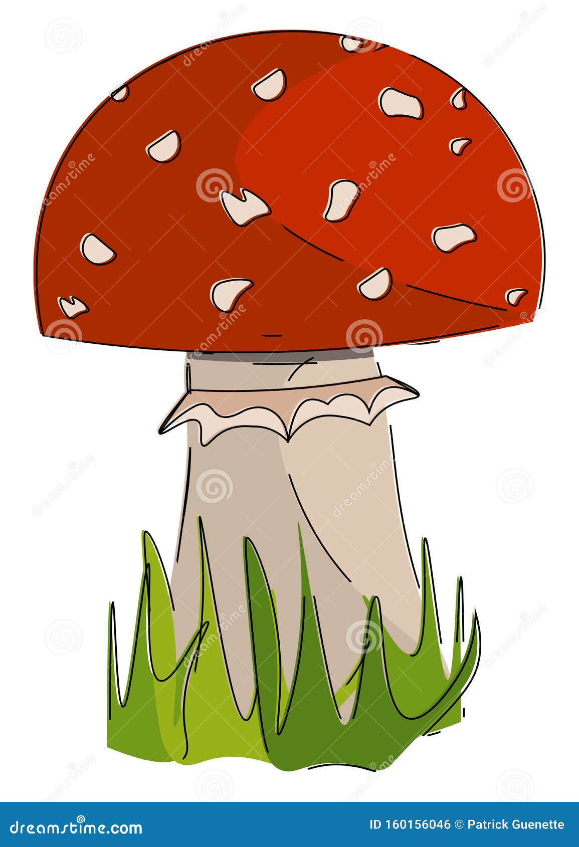Agaric Mushroom Vector or Color Illustration Stock Vector ...