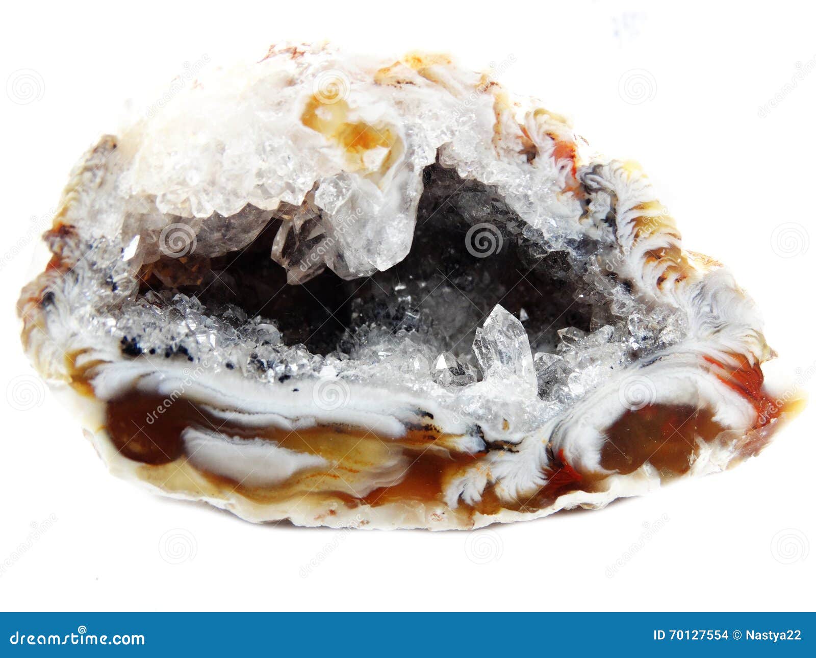 Agate with Chalcedony Geological Crystal Stock Photo - Image of jewelry ...