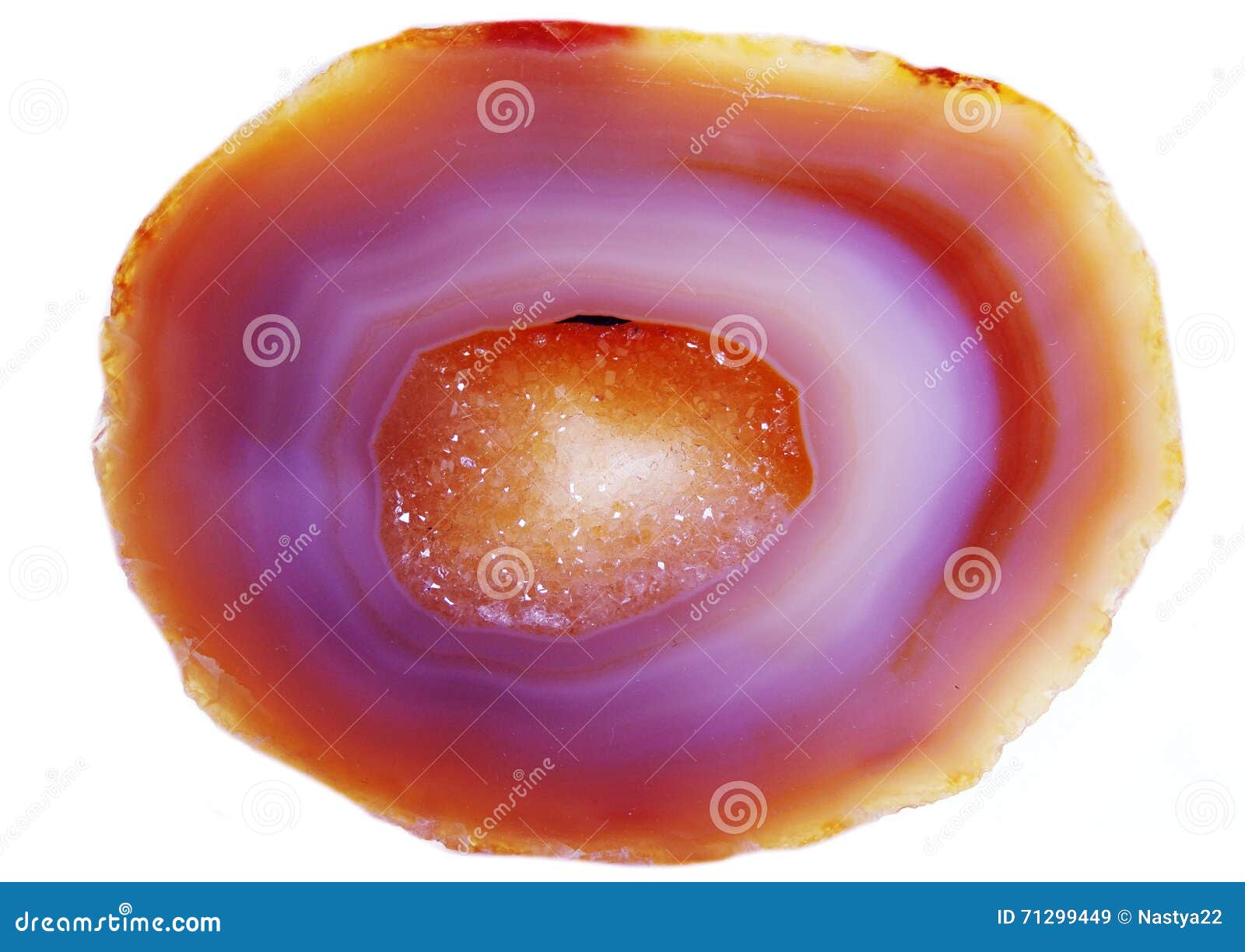 Agate with Chalcedony Geological Crystal Stock Image - Image of nature ...