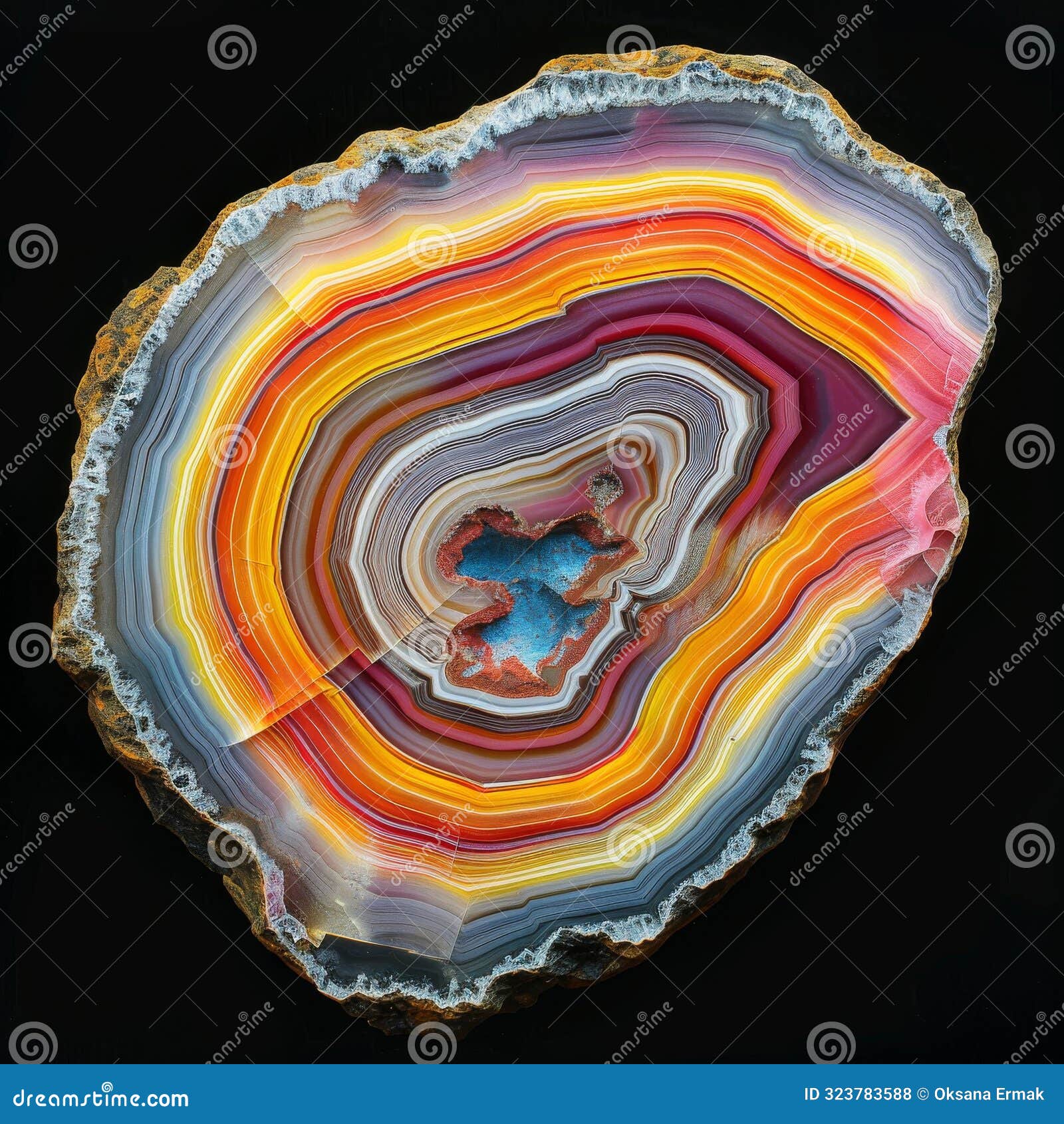 Agate Cut Texture Background, Gem Slice, Crystal Mineral Pattern ...
