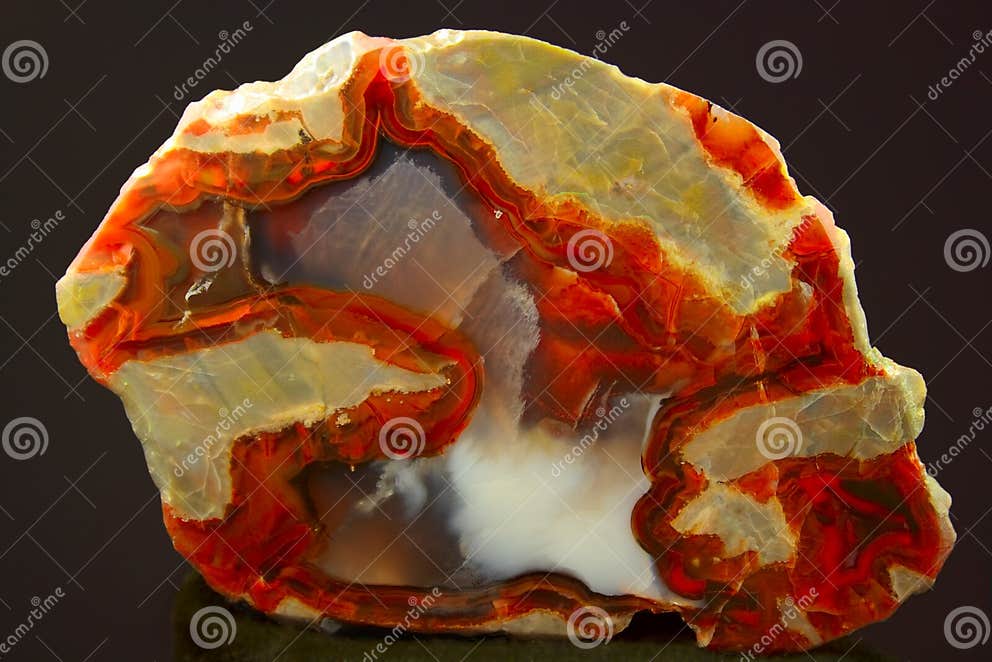 Agate with Iridescent Drawing Stock Photo - Image of freakish, mineral ...