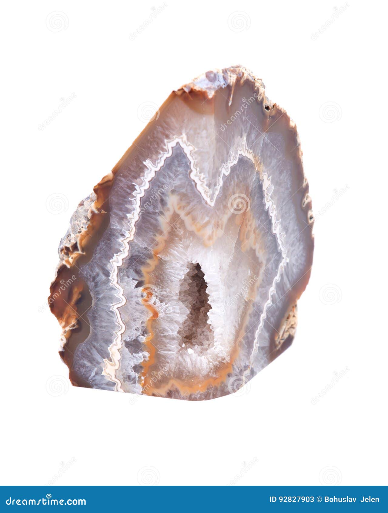 Agate Natural Polished Geode Specimen Stock Image - Image of quartz ...