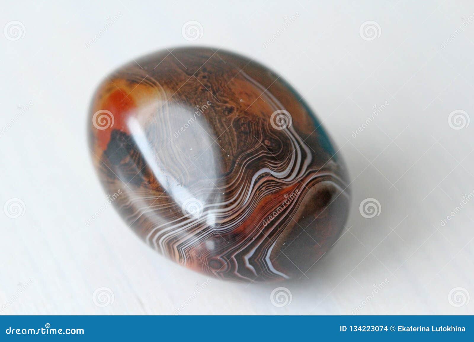 Agate. Natural Round or Oval Stone Agate with Striped Texture or ...