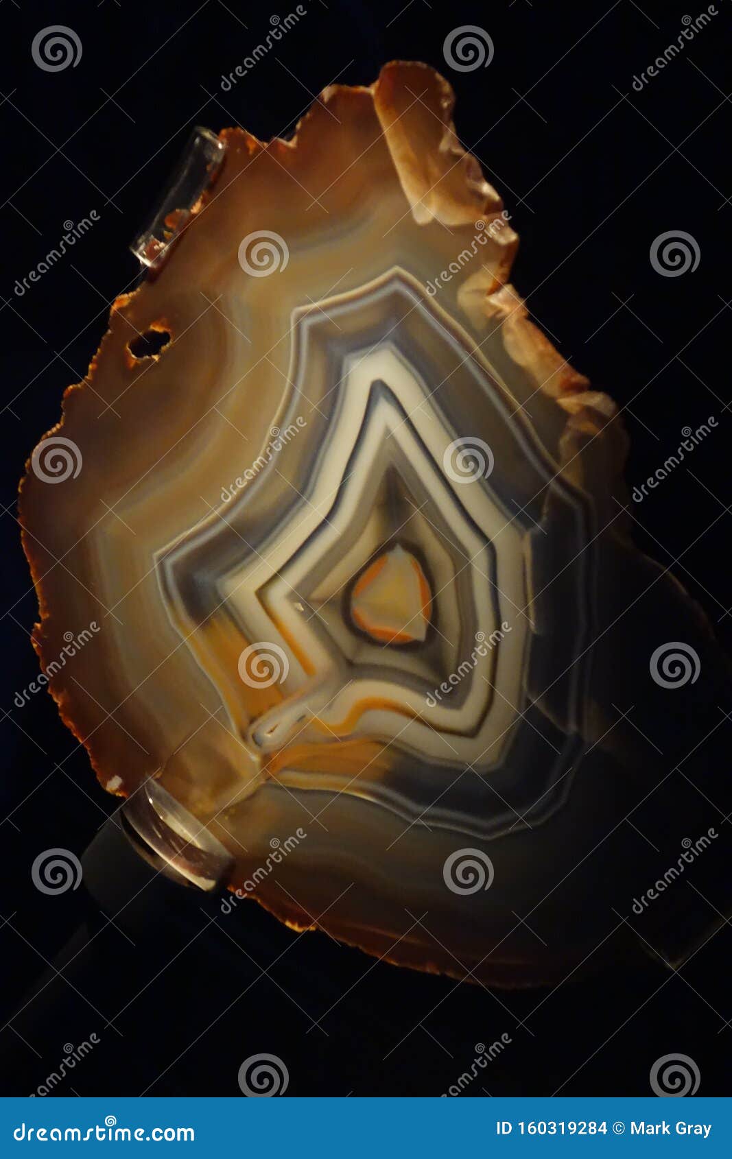 Agate Rock Slice stock photo. Image of rock, geology - 160319284