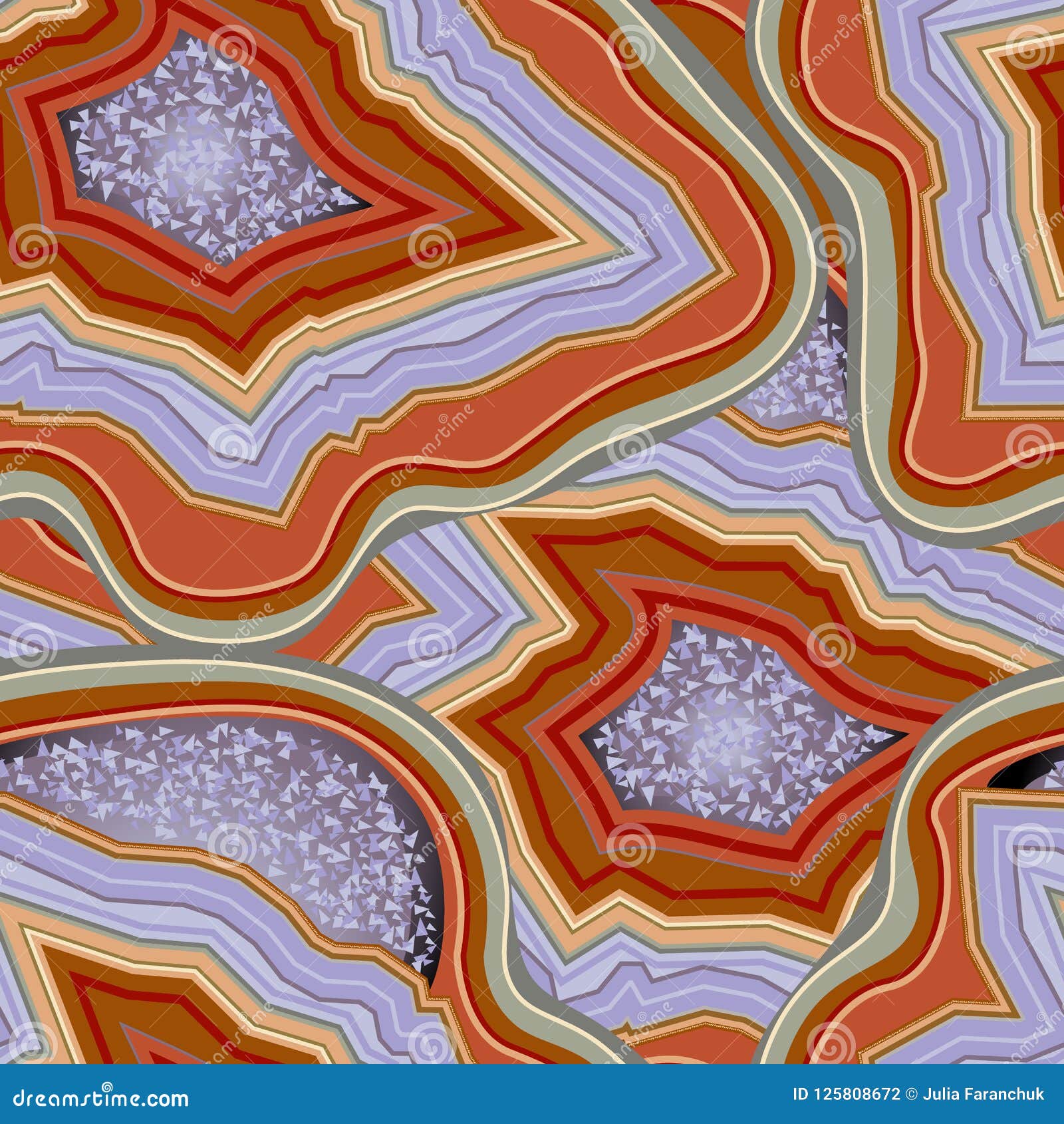 Agate. Seamless Pattern. Precious Stone, Gemstone, Mineral. Section Of ...