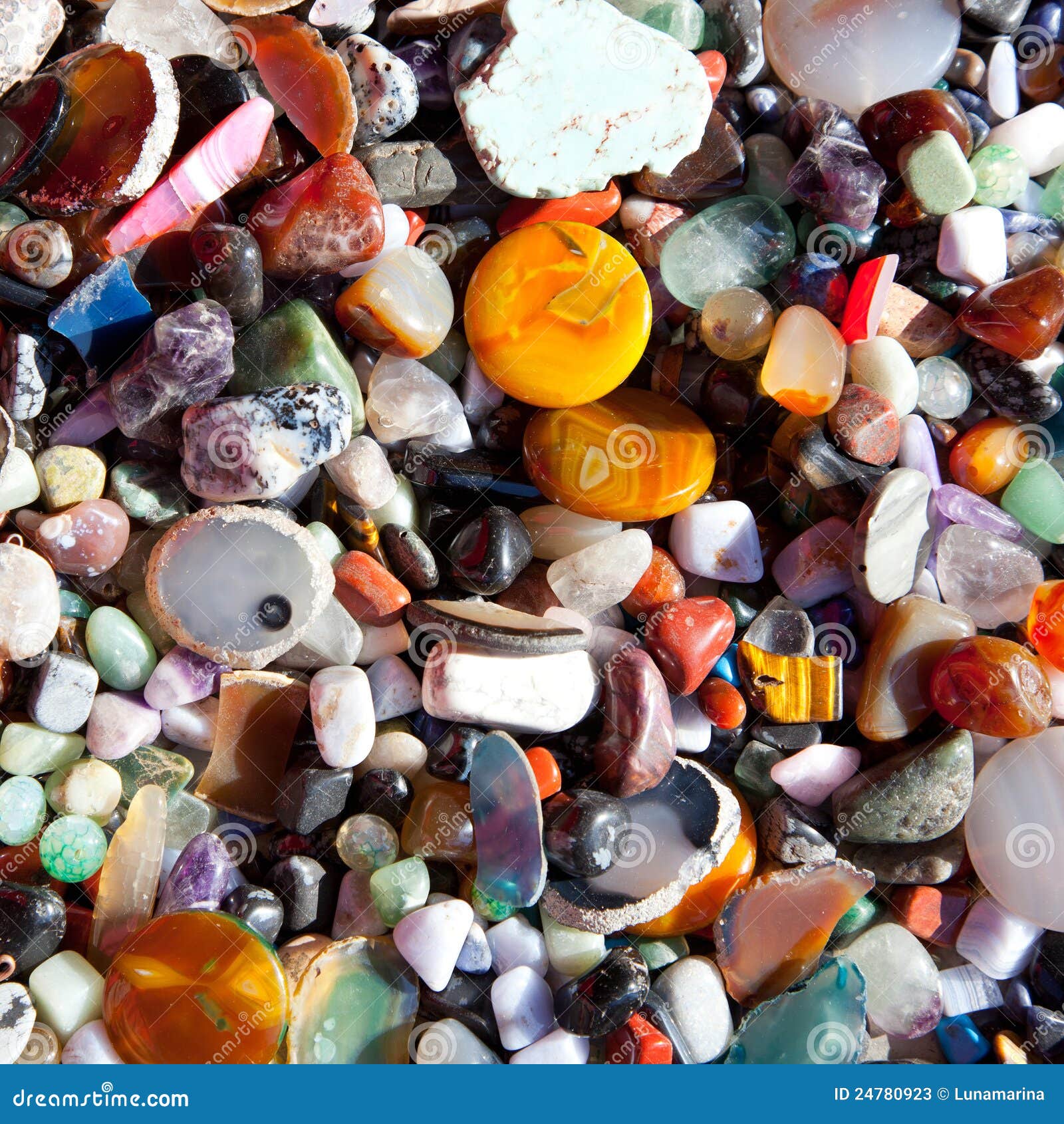 Agate Stone with Many Colorful Mineral Quartz Stock Image - Image of ...