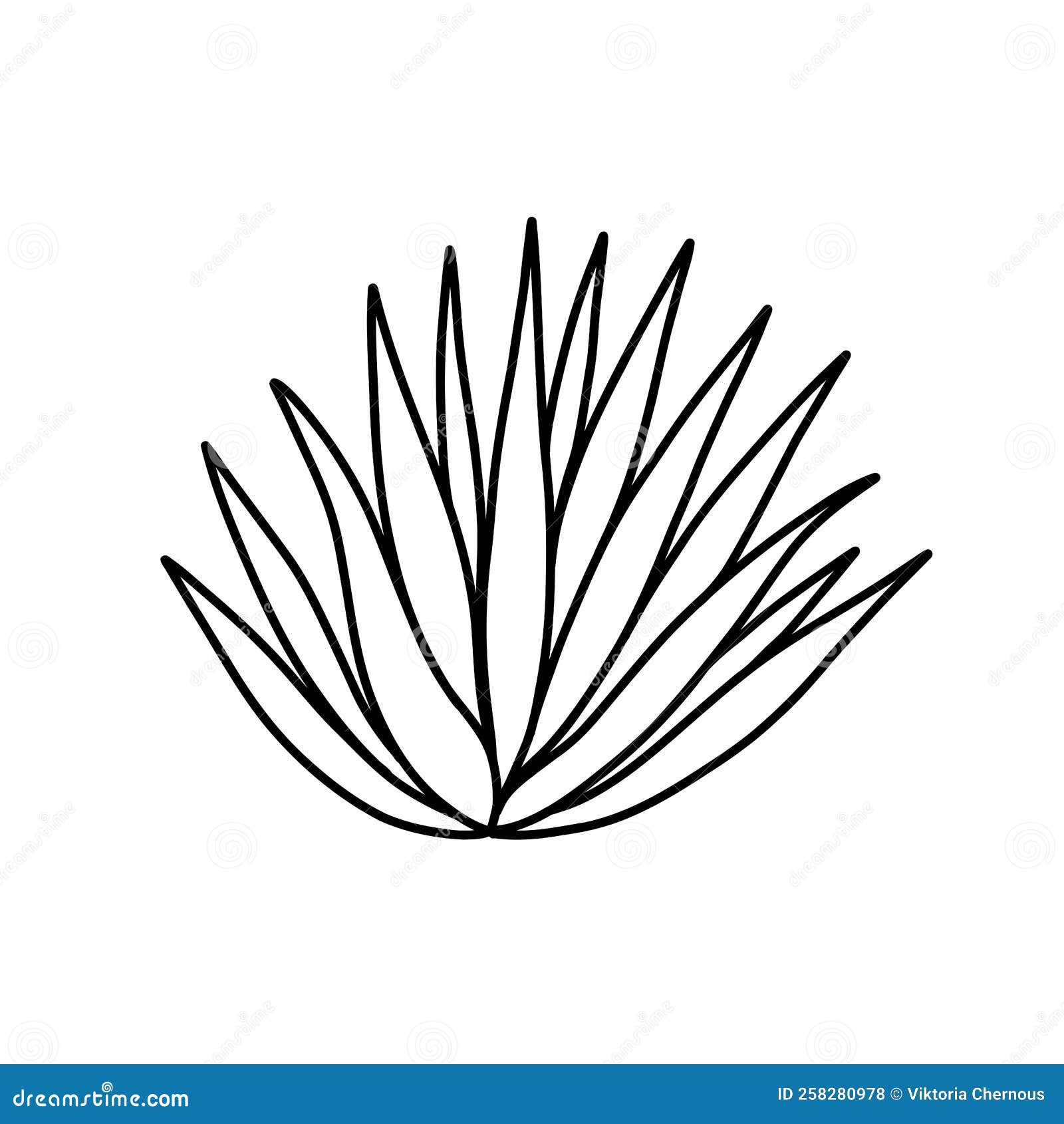 Agave Doodle Icon, Vector Color Line Illustration Stock Vector ...