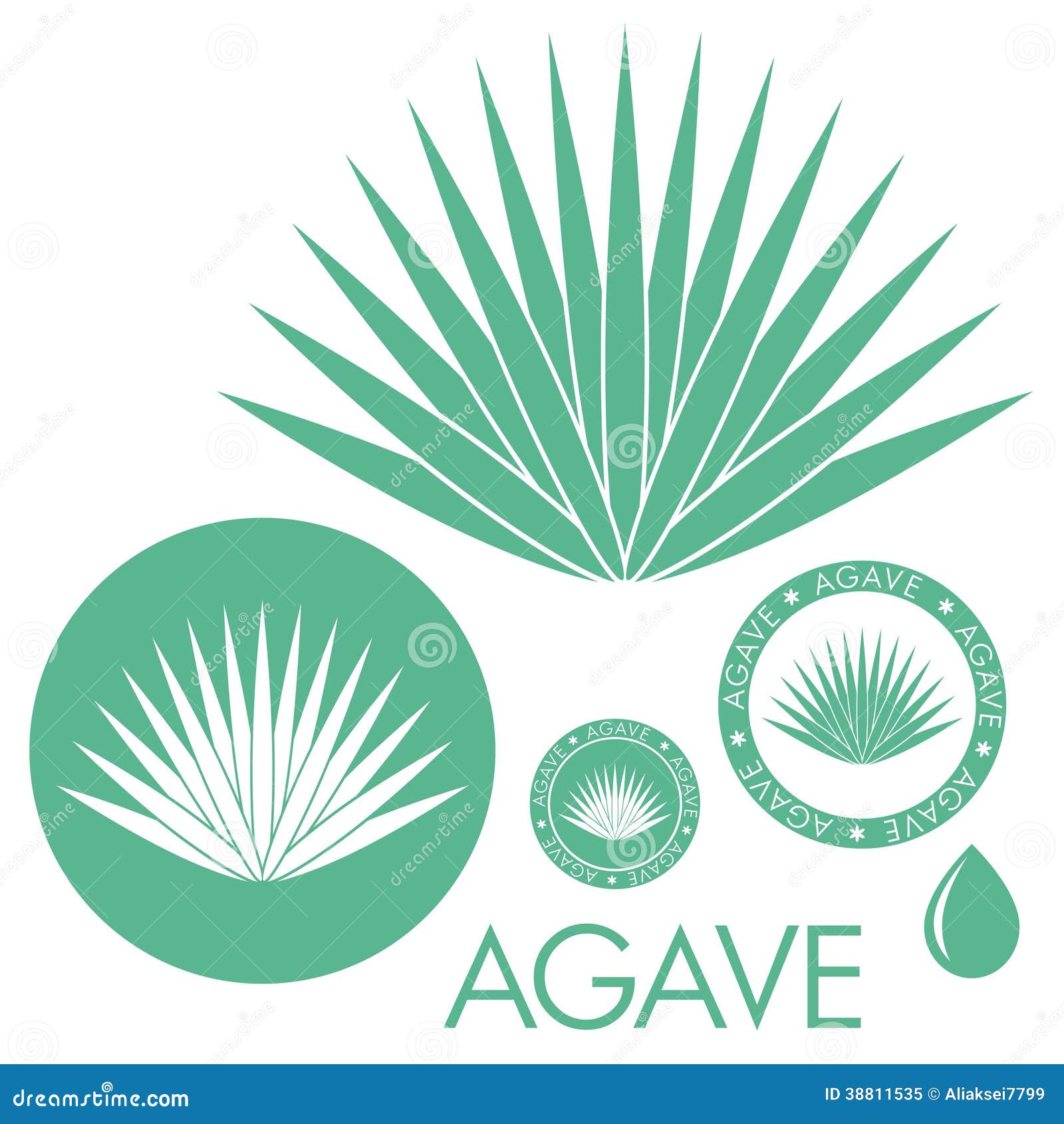 Agave stock vector. Illustration of medicine, symbol - 38811535