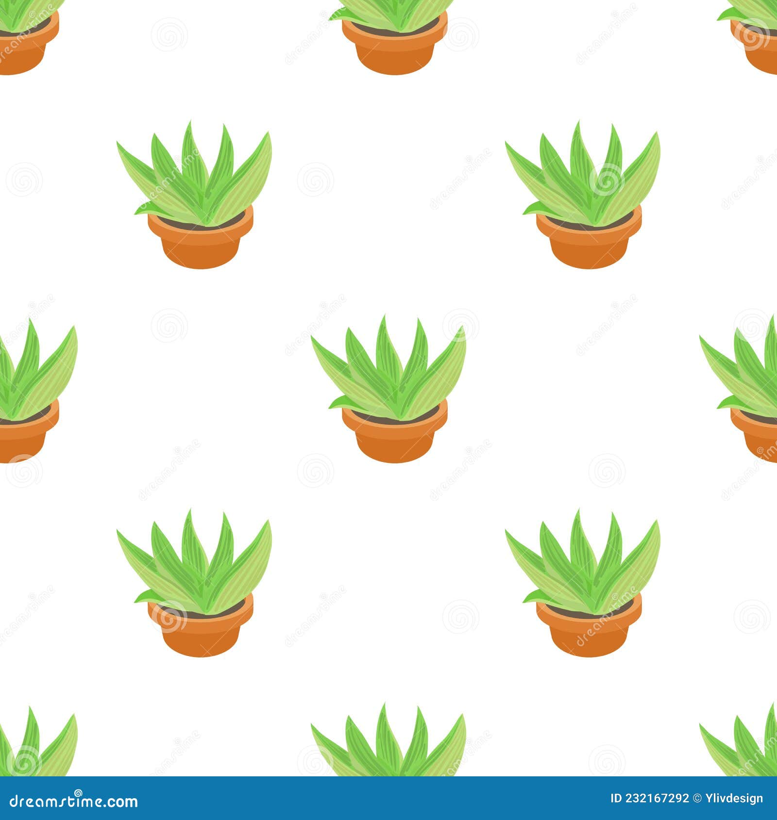 Agave Pattern Seamless Vector Stock Vector - Illustration of houseplant ...