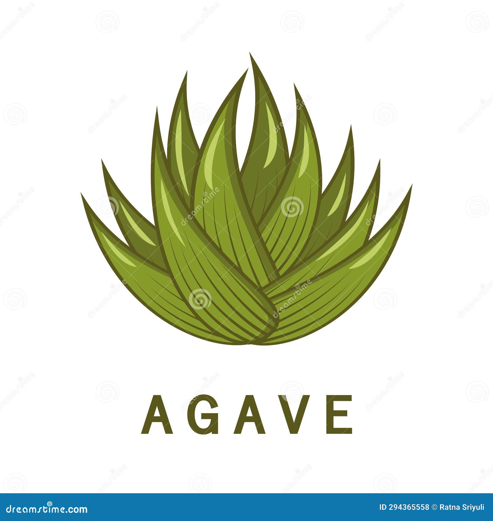 Agave Plant Design Logo Icon Flat Isolated Vector Illustration Stock ...