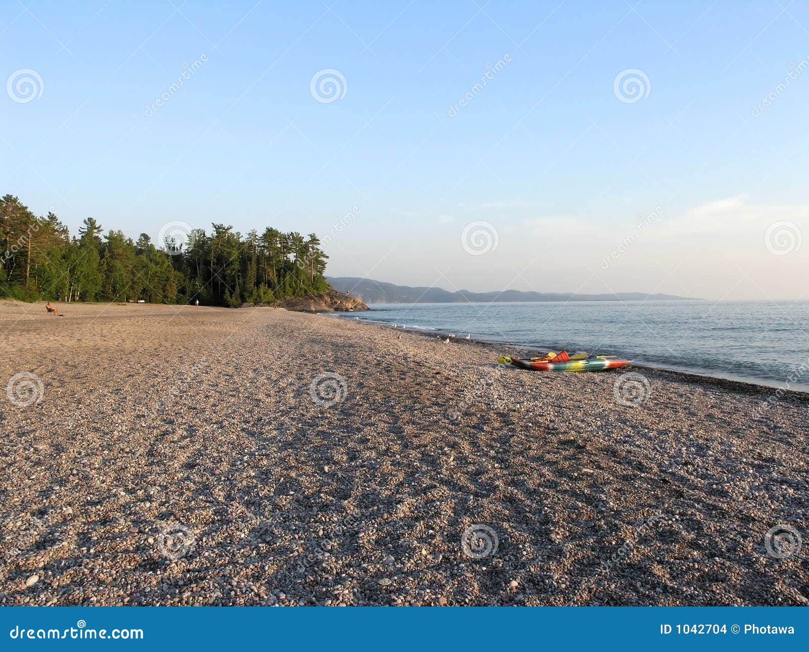 Agawa Bay Beach during Evening Stock Photo - Image of beach, vacation ...