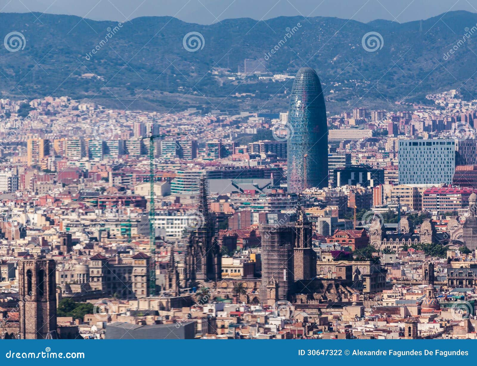 Agbar Tower Barcelona editorial photography. Image of catalunia - 30647322