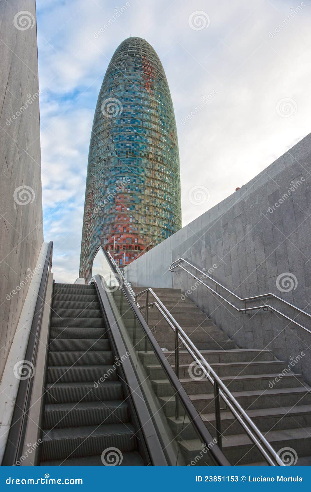 The Agbar Tower, Barcelona, Spain. Editorial Stock Photo - Image of ...