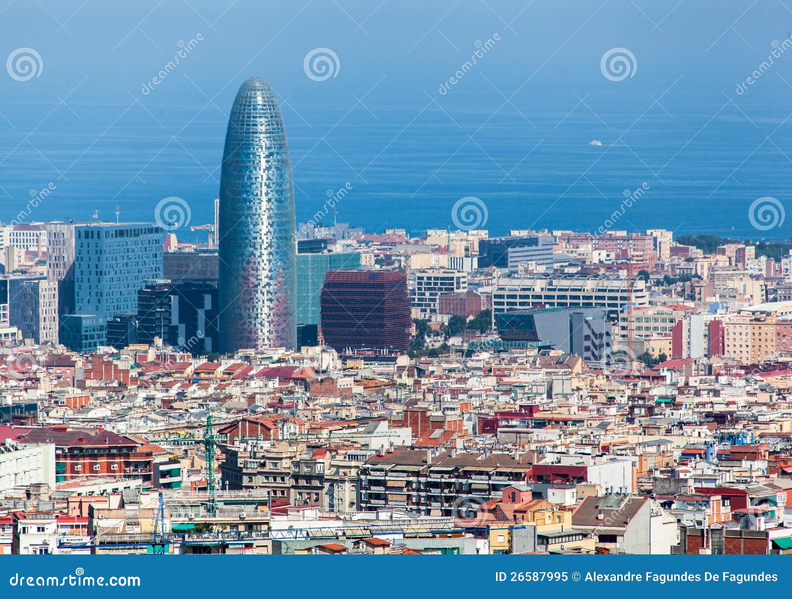 Agbar Tower Barcelona Spain Editorial Image - Image of ocean, agbar ...