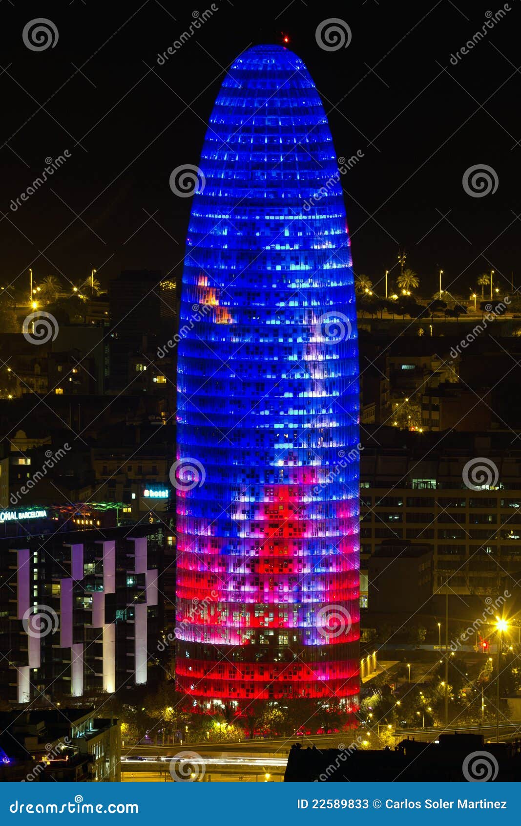Agbar Tower, Building Located in Barcelona Editorial Stock Photo ...