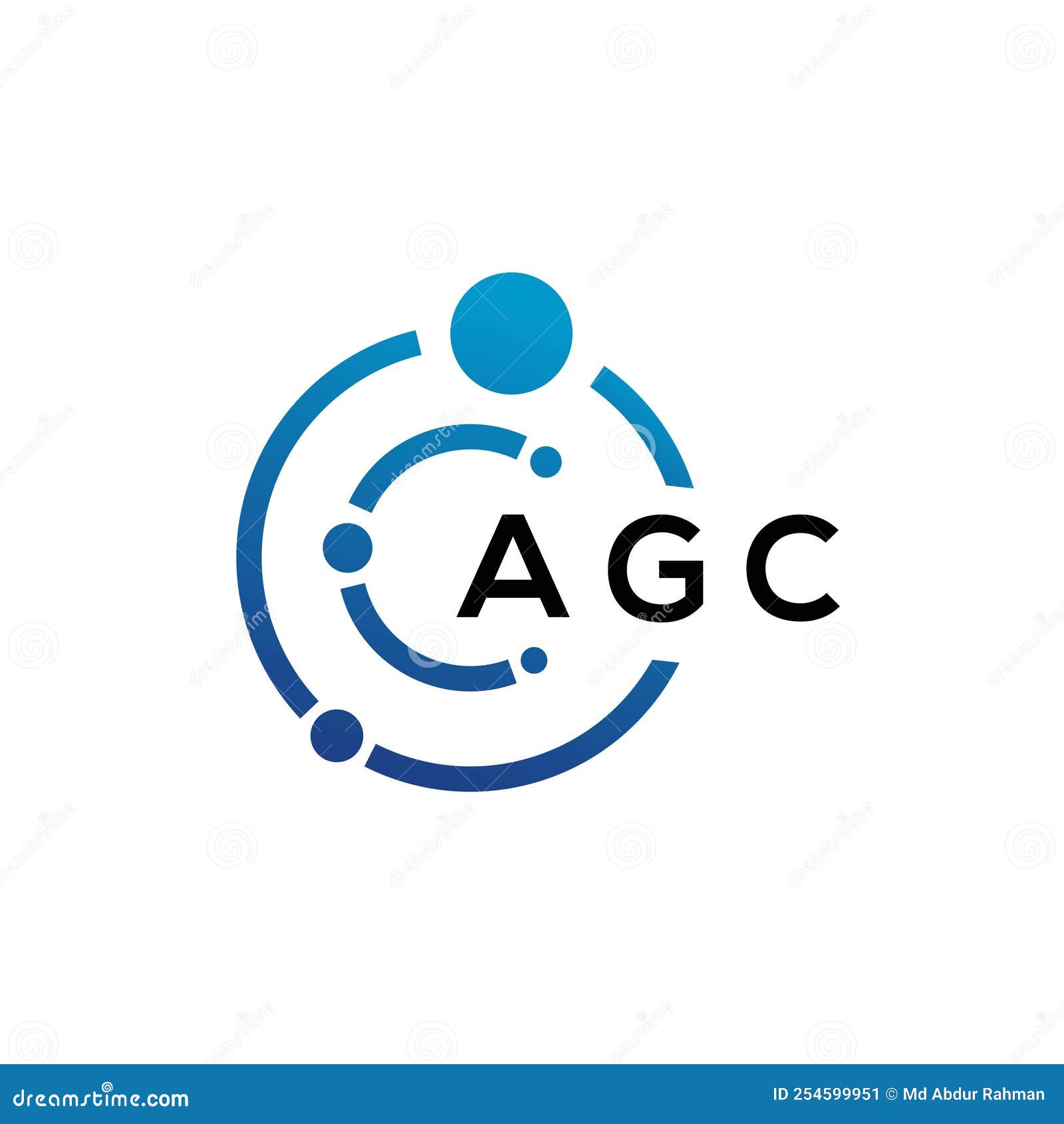 AGC Letter Logo Design on Black Background. AGC Creative Initials ...