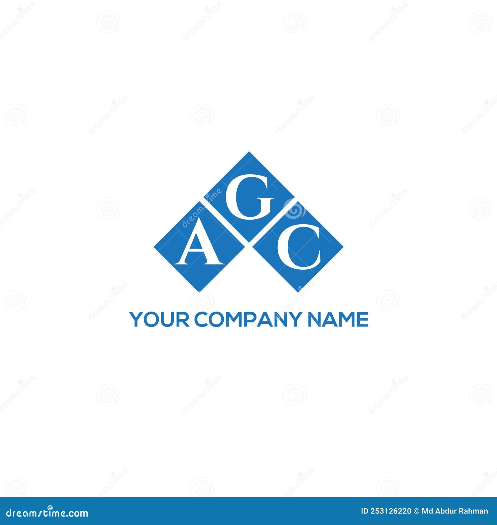 AGC Letter Logo Design on WHITE Background. AGC Creative Initials ...