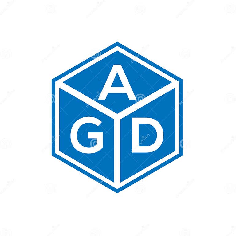 AGD Letter Logo Design on Black Background. AGD Creative Initials ...