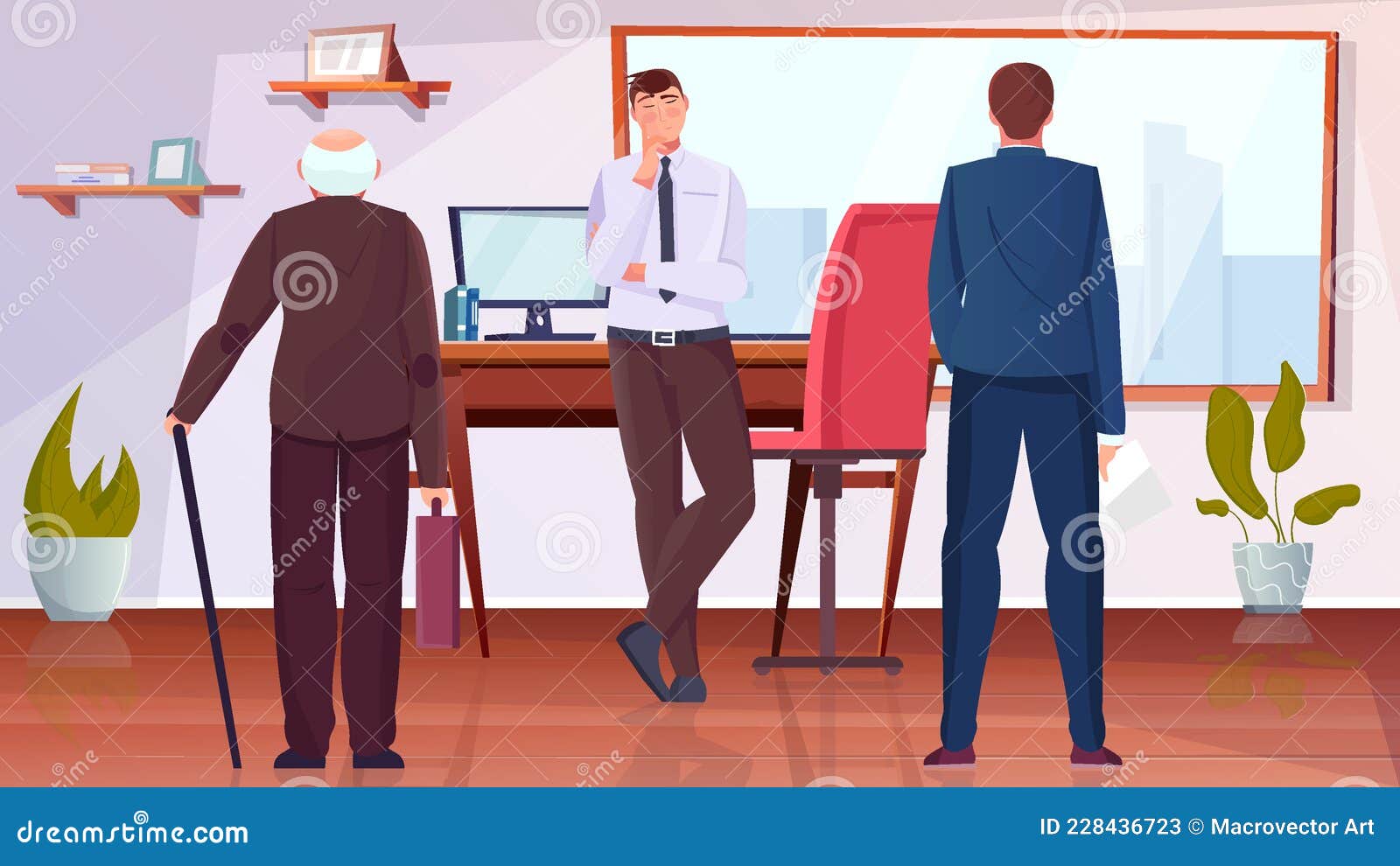 Age Discrimination Background Stock Vector - Illustration of human ...