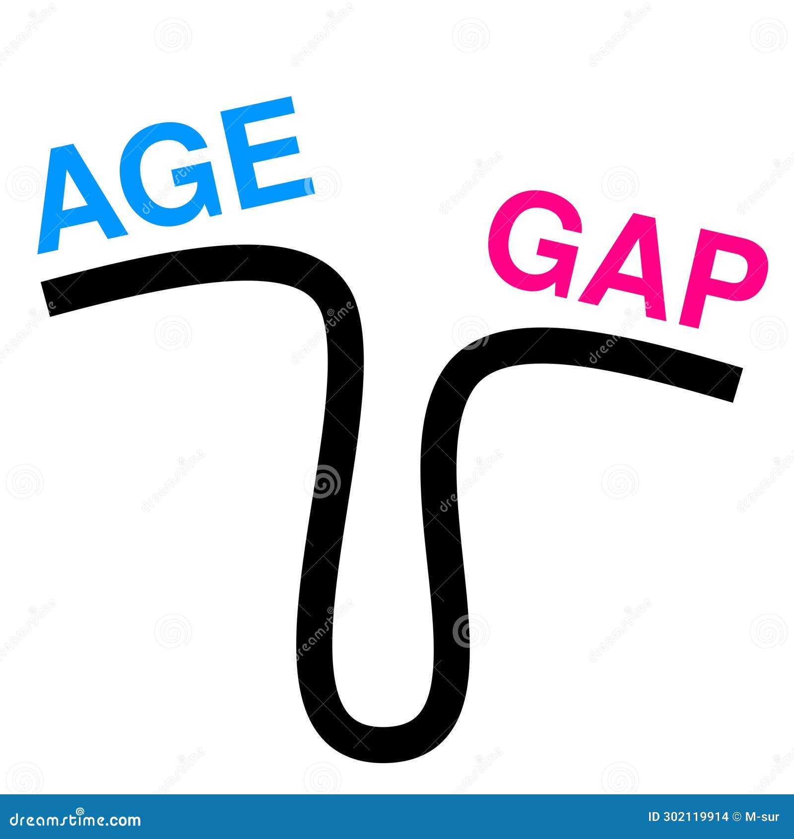 Age gap and disparity stock vector. Illustration of difference - 302119914